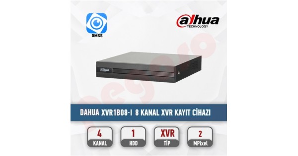 DAHUA XVR1B08-I 8 KANAL XVR KAYIT CIHAZI